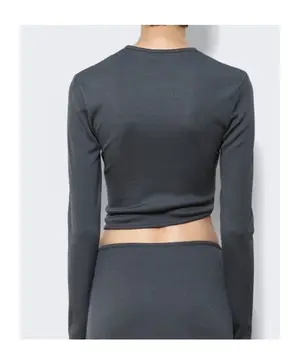 Christopher Esber Long Sleeve Crewneck Cut-out Top