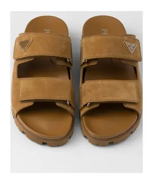 Prada Suede Band Sandals - Cinnamon