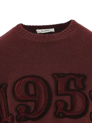 Max Mara Crewneck Knitted Jumper With "1951" Applique