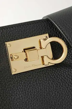 FERRAGAMO Gancini Buckle Bucket Shoulder Bag