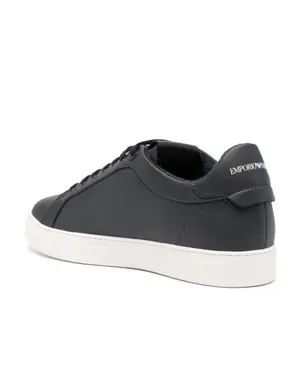 Emporio Armani Leather Lace-up Sneakers