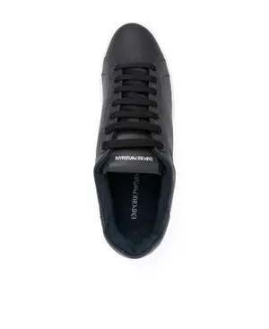 Emporio Armani Leather Lace-up Sneakers