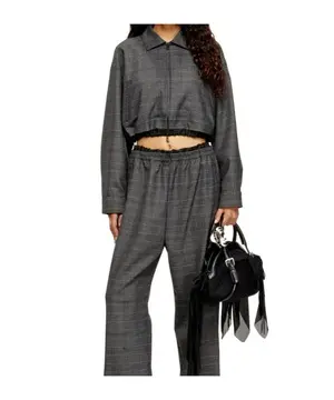 DIESEL® J-ting-fem Cropped Coach Jacket - Black