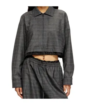 DIESEL® J-ting-fem Cropped Coach Jacket - Black