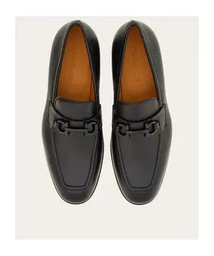 FERRAGAMO Gancini Buckle Slip-on Loafers - Black