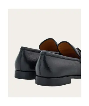 FERRAGAMO Gancini Buckle Slip-on Loafers - Black