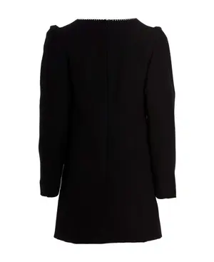 Dries Van Noten Embellished Long-sleeved Wool Dress