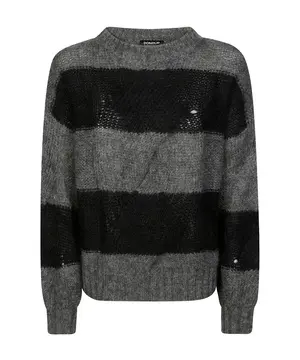 DONDUP Horizontal Jersey Knit Sweater