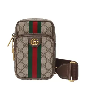 Gucci Ophidia Gg Web Striped Belt Bag - Multicolor