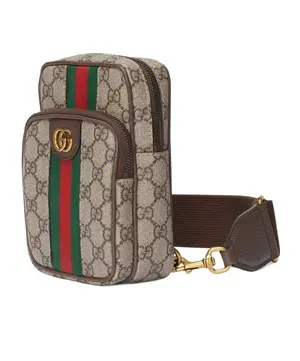Gucci Ophidia Gg Web Striped Belt Bag