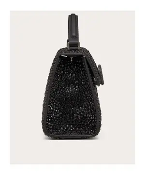Valentino Garavani Mini Vsling Handbag With Sparkling Embroidery - Black
