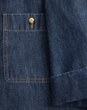 Valentino Garavani Collared Short-sleeve Denim Shirt Dress