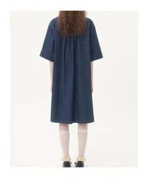 Valentino Garavani Collared Short-sleeve Denim Shirt Dress