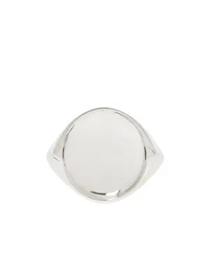 Bottega Veneta Silver Signet Ring - White