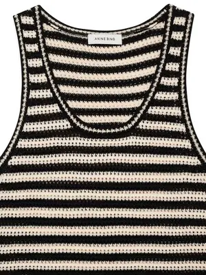 ANINE BING Sleeveless Striped Knit Dress