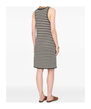 ANINE BING Sleeveless Striped Knit Dress