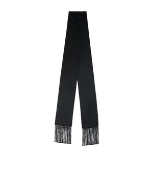 Alexander McQueen Skull Fringed-edge Scarf - Black