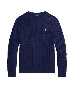 Polo Ralph Lauren Plaited Cable-knit Sweater - Blue