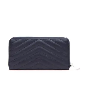 Saint Laurent Zipper Wallet - Dark Blue