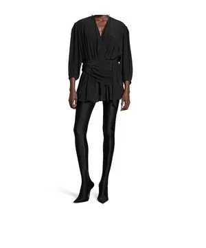 Balenciaga Tie Detailed Draped Dress