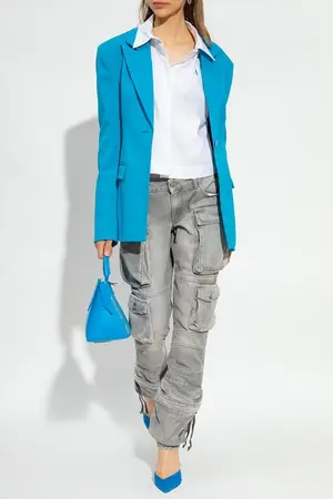 Attico The Essie Tapered Cargo Long Pants - Gray
