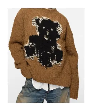 Acne Studios Teddy Bear Jacquard Crewneck Jumper - Brown