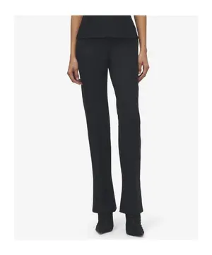 Alexander McQueen Gabardine Tailored Trousers With Flared Hem - Black