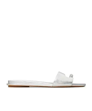 Tory Burch Pierced Slides - Bright Silver/silver