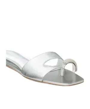 Tory Burch Pierced Slides - Bright Silver/silver