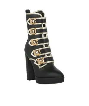 Moschino Teddy Bear Button-detailed Ankle Boots