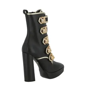 Moschino Teddy Bear Button-detailed Ankle Boots