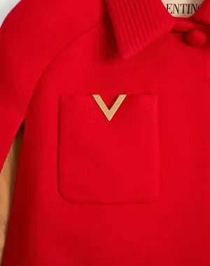Valentino Garavani Drill Double Cape - Red