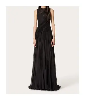 Valentino Garavani Round Neck Sleeveless Gown