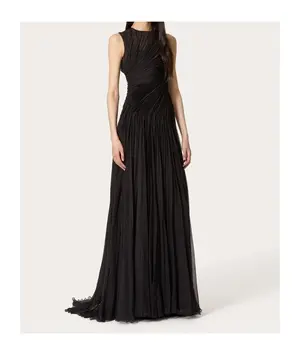 Valentino Garavani Round Neck Sleeveless Gown