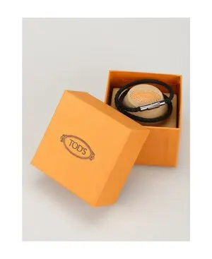 TOD'S Braided Leather Bracelet - Black