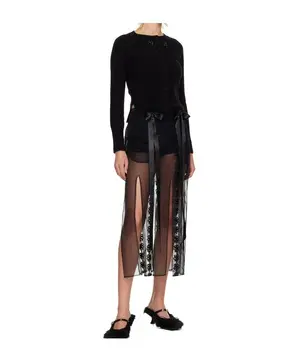 Simone Rocha Embellished Cashmere Cardigan - Black