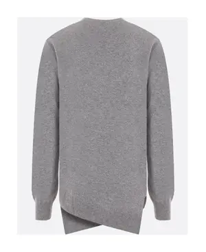 Comme Des Garçons X Lacoste Asymmetrical Round Neck Sweater - Grey