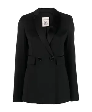 SEMICOUTURE Double-breasted Blazer With Satin Lapels