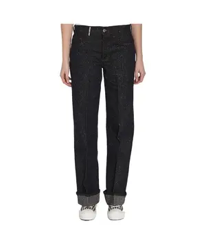 Burberry Glittered Straight-leg Jeans