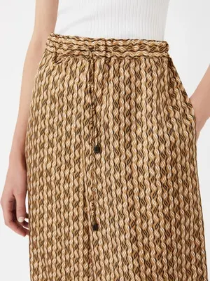 Max Mara Patterned Wide-leg Trousers - Hazelnut Brown