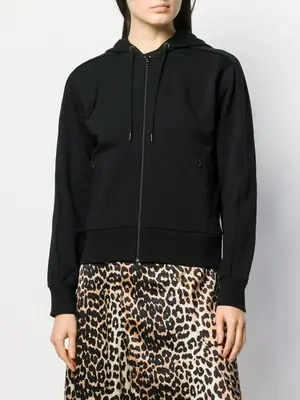 Kenzo Logo Print Zipped Hoodie