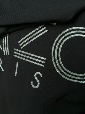 Kenzo Logo Print Zipped Hoodie