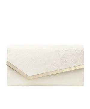 JIMMY CHOO Fold-over Chain Shoulder Bag - Ivory