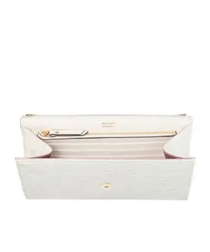 JIMMY CHOO Fold-over Chain Shoulder Bag - Ivory