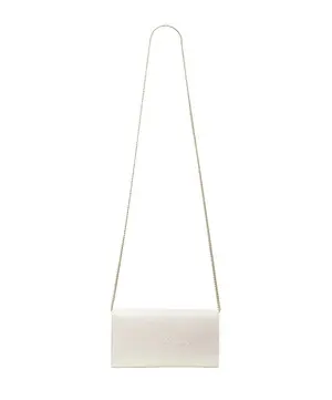 JIMMY CHOO Fold-over Chain Shoulder Bag - Ivory