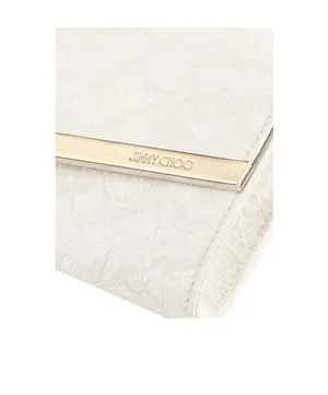 JIMMY CHOO Fold-over Chain Shoulder Bag - Ivory