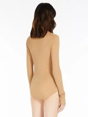 Sportmax Ribbed Knit Button-up Bodysuit