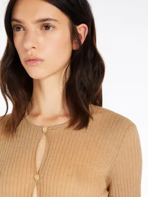 Sportmax Ribbed Knit Button-up Bodysuit