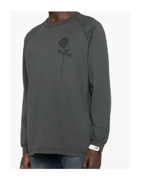 GOLDEN GOOSE Rose Printed Long Sleeved T-shirt