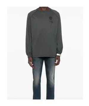 GOLDEN GOOSE Rose Printed Long Sleeved T-shirt